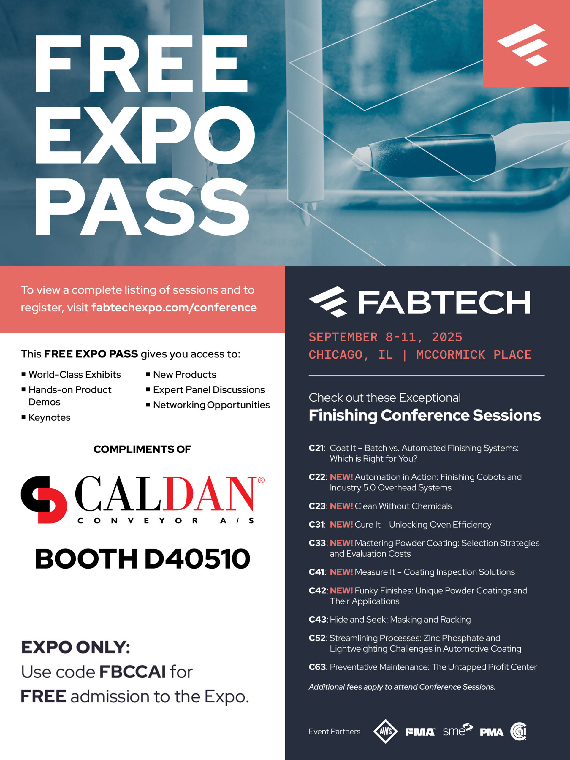 FABTECH USA - CALDAN Conveyor A/S - superior conveyor systems